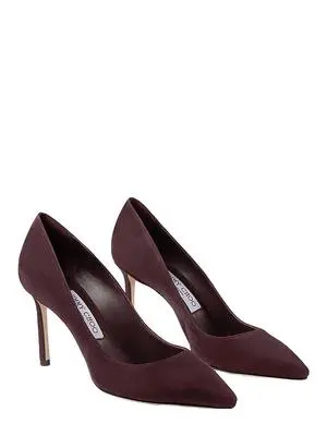 JIMMY CHOO Romy 85 Pointed-toe Pumps - Deep Merlot