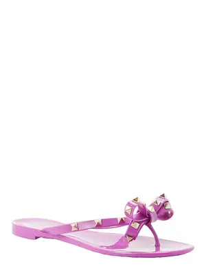 Valentino Garavani VALENTINO GARAVANI Rockstud Thong Sandals Violet