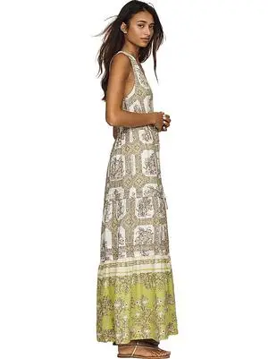 THE SOMERSET COLLECTION BY ANTHROPOLOGIE Sleeveless Maxi Dress - Green Pattern