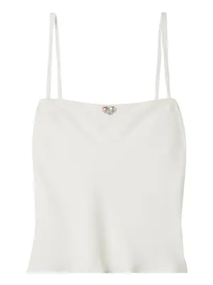 SARA CRISTINA Ola Pearl-embellished Camisole - White