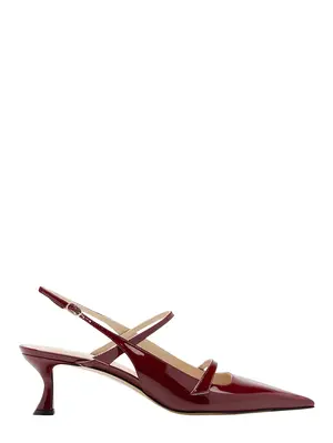 ALEXANDRE BIRMAN Alexandre Birman Tita Patent Slingback Pumps Cherry Lacquer