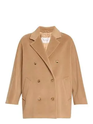 Max Mara Max Mara Rebus Double-Breasted Coat Camel