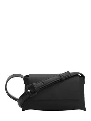 Mango Flap Crossbody Bag - Black