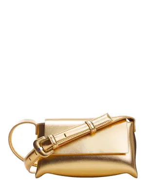 Mango Flap Crossbody Bag Gold