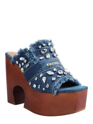 ZIGI Zhara Embellished Platform Slide Sandal - Bludm