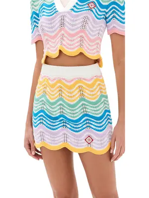 Casablanca Wave Crochet Skirt Gradient Wave