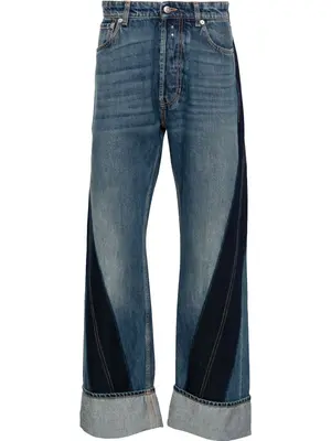 Alexander McQueen Twisted Straight Jeans - Blue