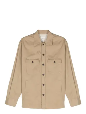 TINTORIA MATTEI 954 Spread-collar Cotton Shirt Jacket - Neutrals