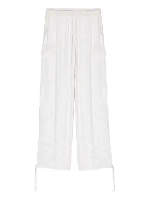 P.a.r.o.s.h Sequin Cargo Trousers - White