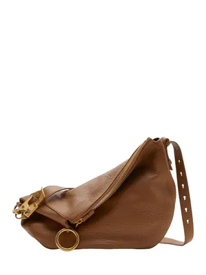 Burberry Knight Leather Shoulder Bag - Brown