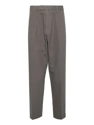 DELL'OGLIO Mid-rise Twill Chinos - Grey