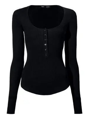 Proenza Schouler Boyd Henley Jumper - Black
