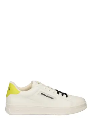 Armani Exchange Leather Sneakers - White