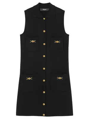 Versace Medusa '95 Knit Sleeveless Dress - Black