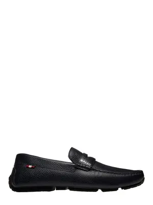 Bally Palsy Grained-leather Loafers - Black