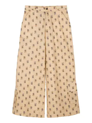 Natasha Zinko Graphic-print Wide-leg Pants - Neutrals