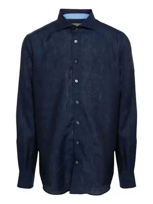 N.peal Megeve Linen Shirt - Blue