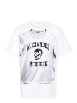 Alexander McQueen Graphic-print Cotton T-shirt - White