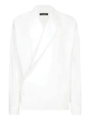 Dolce & Gabbana Cotton Wrap Shirt - White
