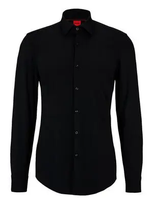 Hugo Stretch Button-up Shirt - Black