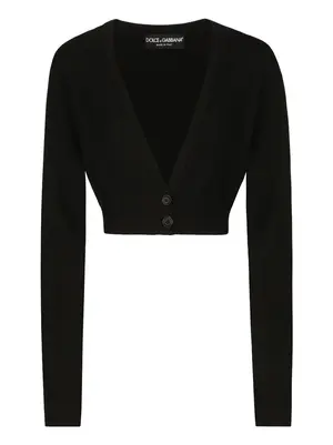 DOLCE & GABBANA Dolce & Gabbana V-Neck Cropped Cardigan