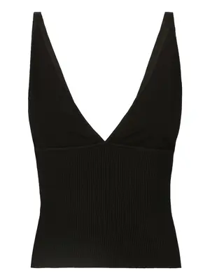 DOLCE & GABBANA Dolce & Gabbana Ribbed-Knit Cropped Tank Top