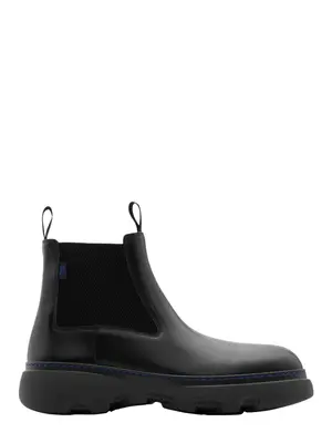 Burberry Creeper Leather Boots - Black
