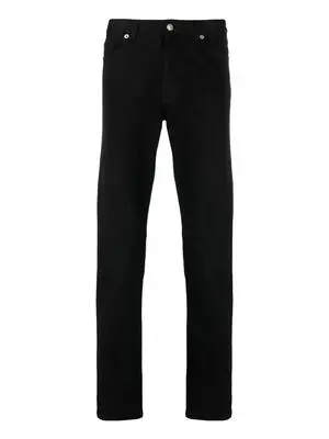 Zegna Slim-cut Gabardine Trousers - Black