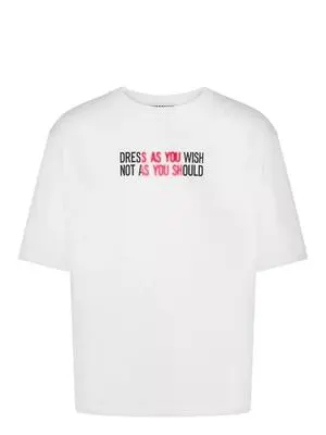 Moschino Slogan-print Cotton T-shirt - White