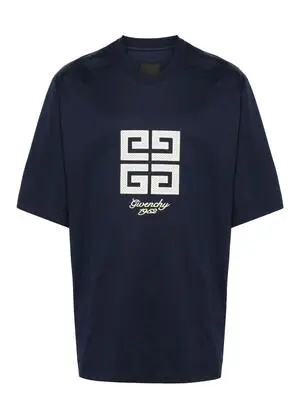 Givenchy 4g-motif Cotton T-shirt - Blue