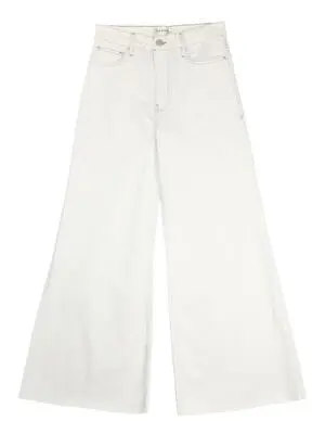FRAME Le Palazzo Crop Wide-leg Jeans - White