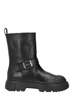 Hogan Leather Ankle Boots - Black