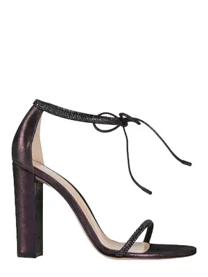 GIANVITO ROSSI Sandals In Leather - Purple