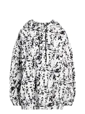 MSGM Cotton Leopard-print Sweatshirt - White