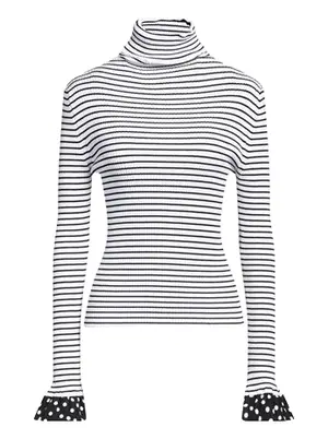 MSGM Turtleneck Top - White