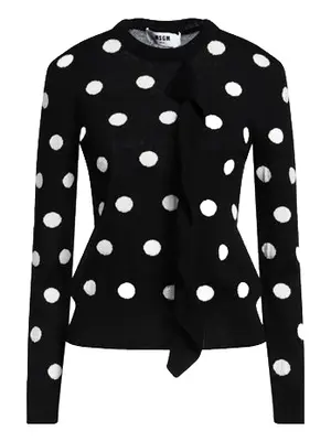 MSGM Polka-dot Virgin Wool Sweater - Black
