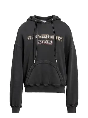 OFF-WHITE™ Printed French Terry Hoodie - Grey