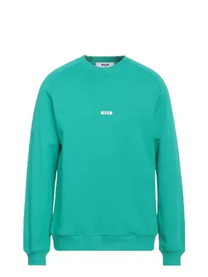 MSGM Man Sweatshirt Navy Size Xl Cotton Green