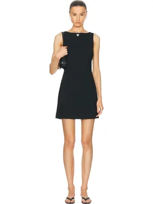 Matteau Crepe Mini Shift Dress - Black