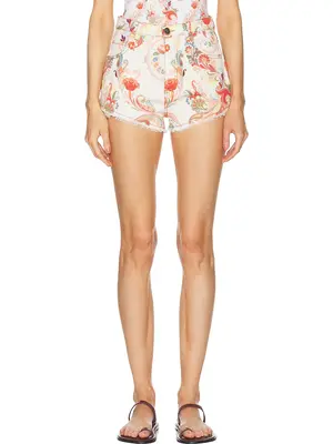 Etro Printed Shorts - White Multi