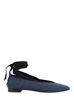 ALEX MILL Alex Mill Juliet Canvas Ballet Flats Navy
