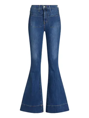 Veronica Beard Sheridan High-rise Flare Jeans - Mid Denim