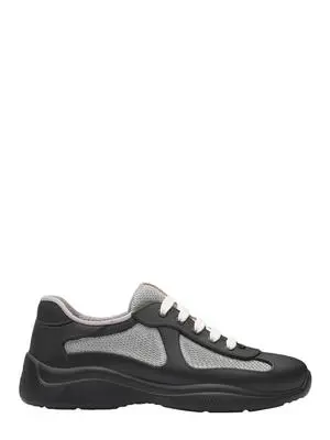 Prada S America's Cup Soft Rubber And Bike Fabric Sneakers - Black