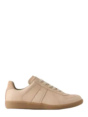 MAISON MARGIELA Maison Margiela - Replica Suede-Trimmed Leather Sneakers - Men - Neutrals - EU 41 Neutrals