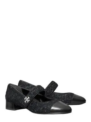 Tory Burch Cap-toe Mary Jane - Midnight Navy/perfect Black
