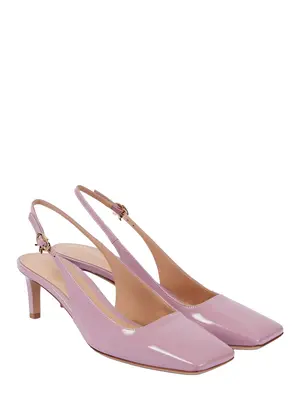 GIANVITO ROSSI Leather Slingback Pumps - Pink