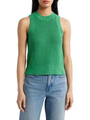 525 America 525 Demi Cotton Sweater Vest - Ivy Green