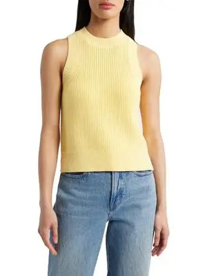 525 America 525 Demi Cotton Sweater Vest - Lemon Meringue