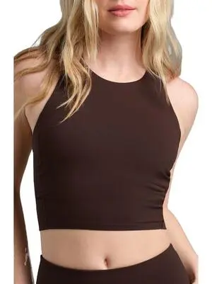 RHONE Revive Longline Bra Coffee Brown