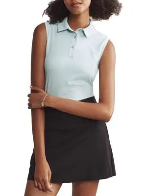 RHONE Rhone Course To Court Sleeveless Polo Blue Cloud